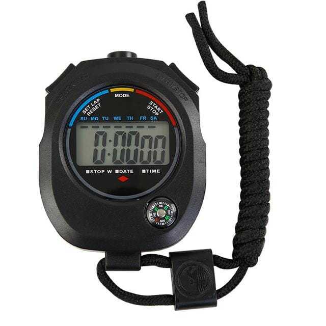 Supa Digital Lcd Stopwatch Water Resistance Chronograph Timer Sports ...