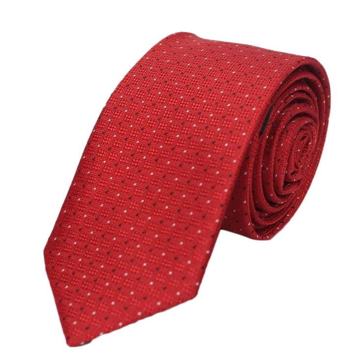 Red Dotted Checkered Pattern Design Neck Tie For Men | Daraz.com.np