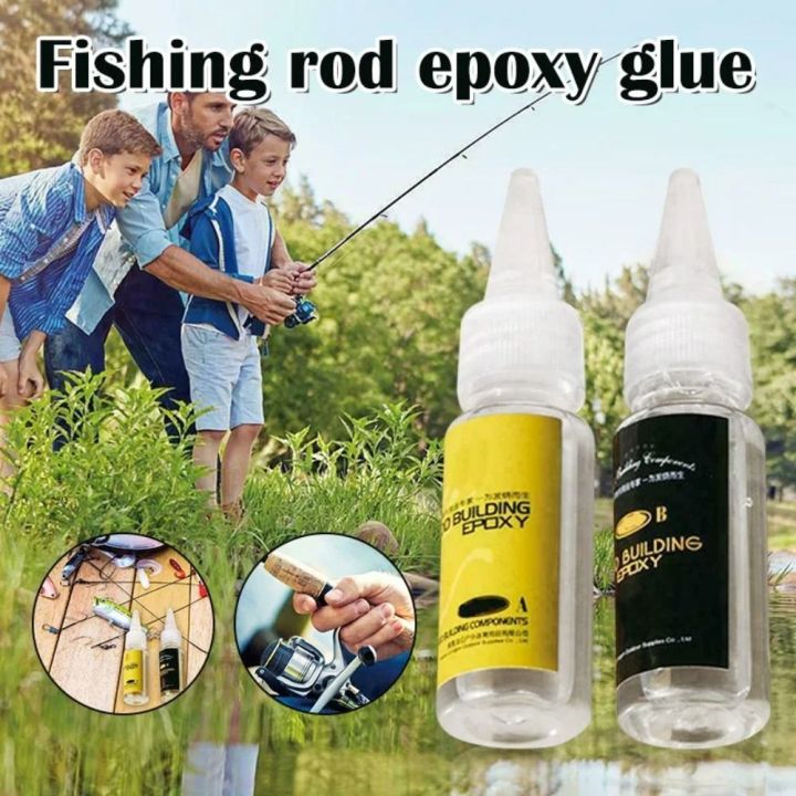 2Pcs Durable Epoxy Resin Fishing Rod Glue Fishing Rods Accessories ...