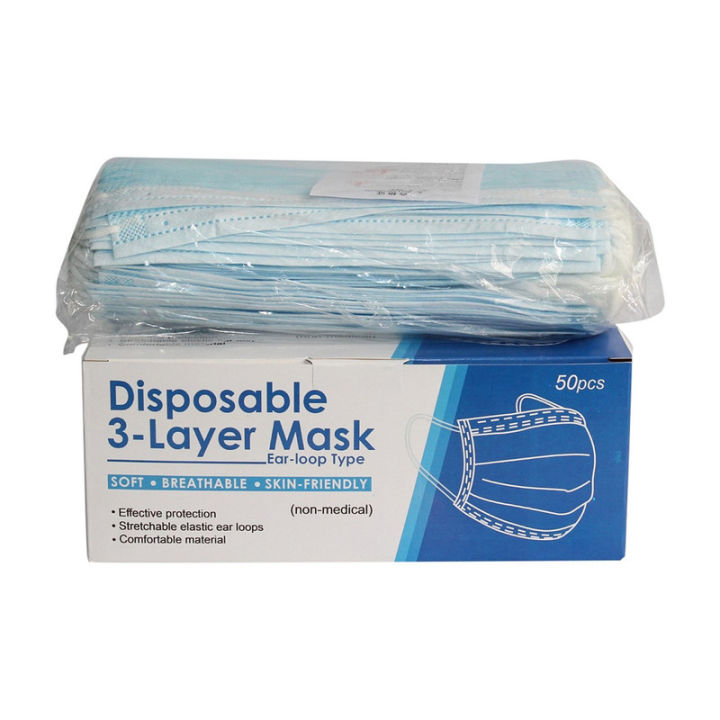 Disposable 3-Layer Mask - 50 Pieces | Daraz.com.np