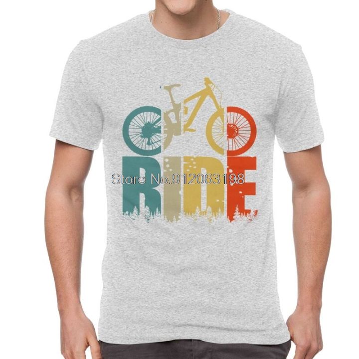 New Your Ride Mountain Bike MTB Lover T Shirt Men Short Sleeve Cotton T ...