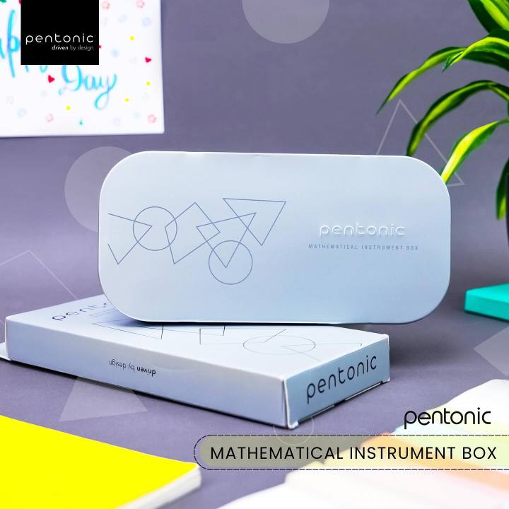 Pentonic Mathematical Instrument Box | 10 In 1 Geometry Box | Compass ...