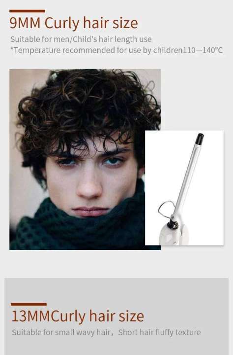 Mini Hair Curling 9mm Curler Wand Professional Curly Tongs Ceramic ...