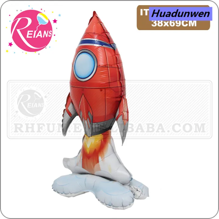 Huadunwen Inflatable Rocket Spaceman Astronaut Balloons Base Standing ...