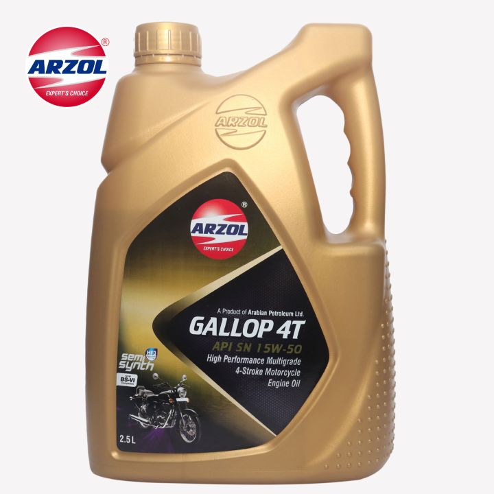 Lubricant Arzol Gallop 4T 15W/50 (Api Sn, Jaso Ma2) -2.5L | Daraz.com.np