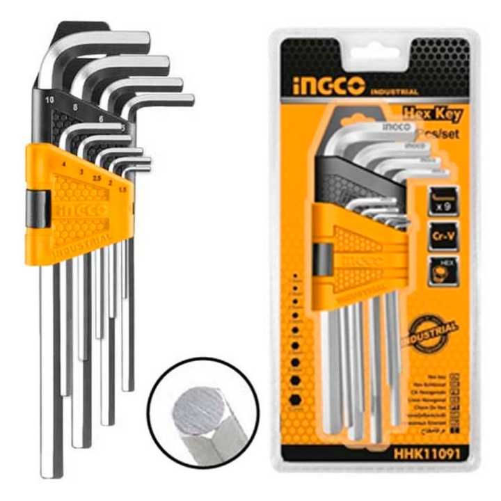 Ingco Brand New 9pcs Long Arm Hex Key Set(1.5mm-10mm) HHK11091 | Daraz ...