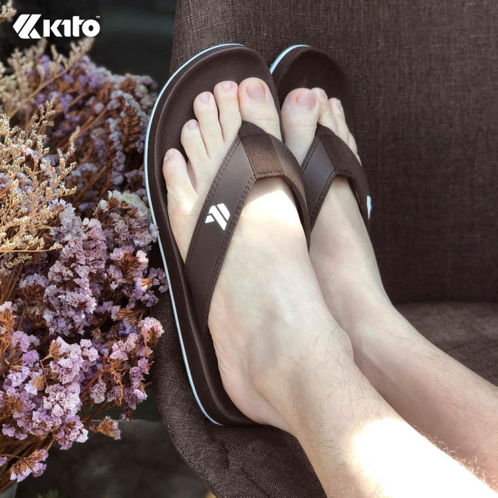KITO Slippers Flip Flops for Men- Kito Walk AA64M Cocoa - Fashion ...