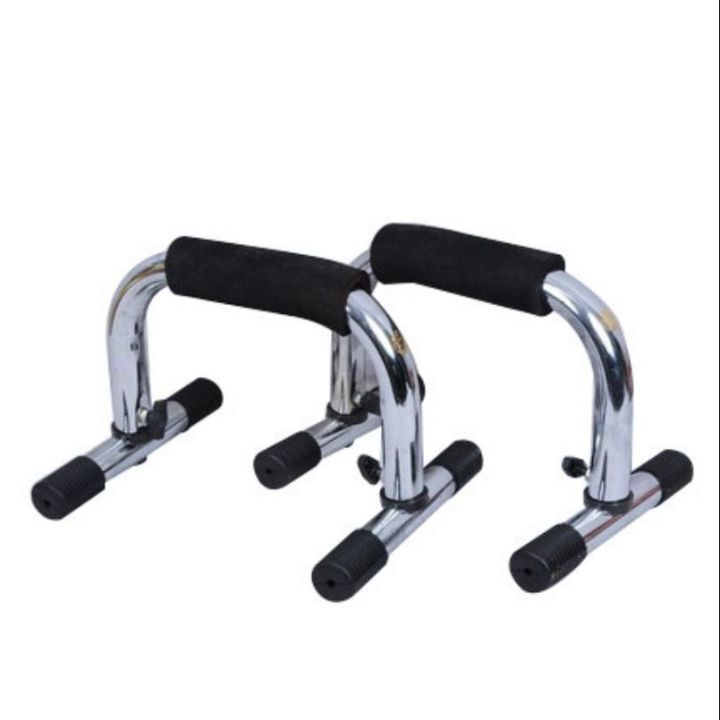 Stainless Steel Push Up Bars Pair Handles Stands Home Gym Pushup Stand ...