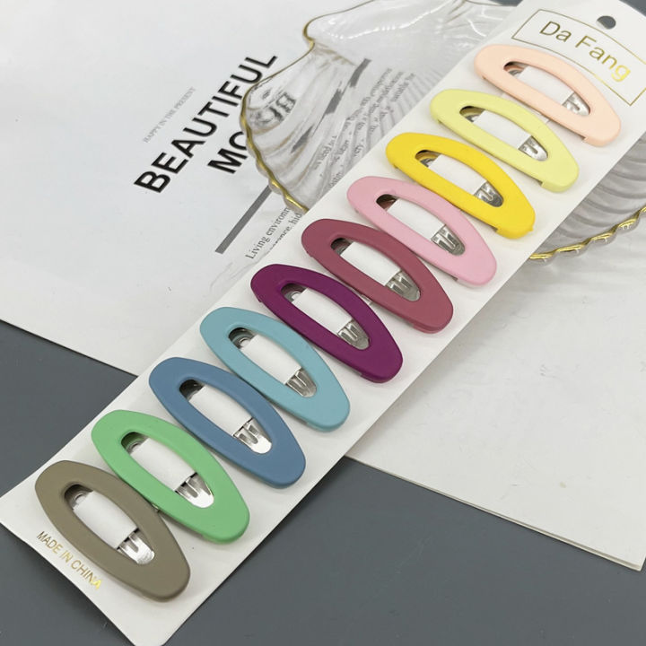 10 Packs Rectangular Hairpin Oval Split BB Clip Side Broken Hair Girl ...