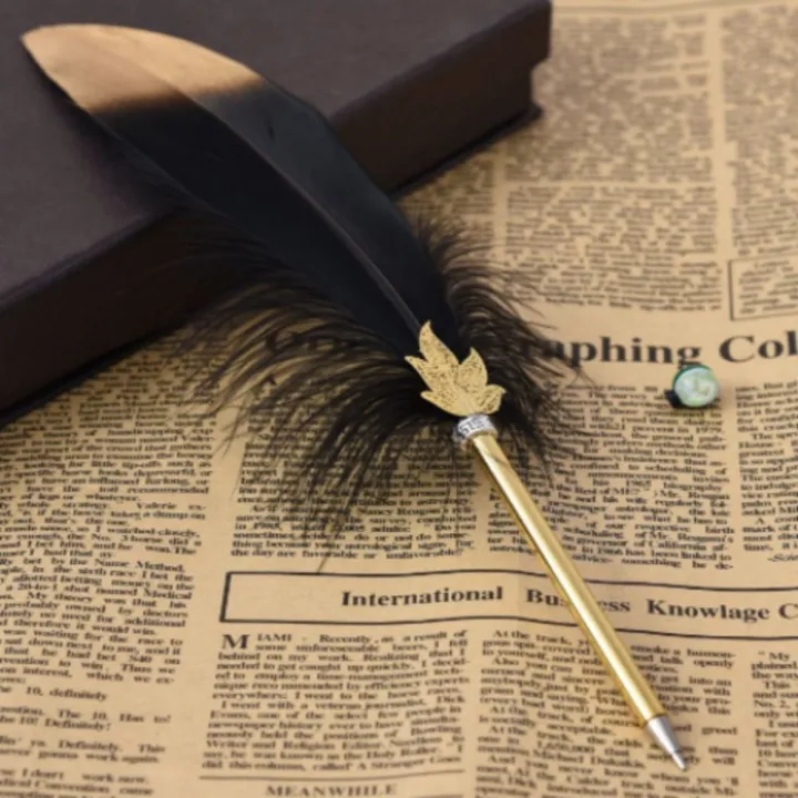 Ballpoint Pens Feather Quill Ballpoint Refined Gift Wedding Soft Fluffy ...