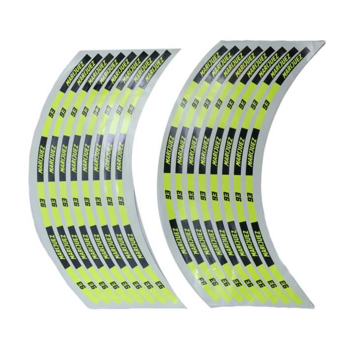 Neon Color Marquez Print Radium Rim Sticker For Yamaha Fz V2 | Daraz.com.np