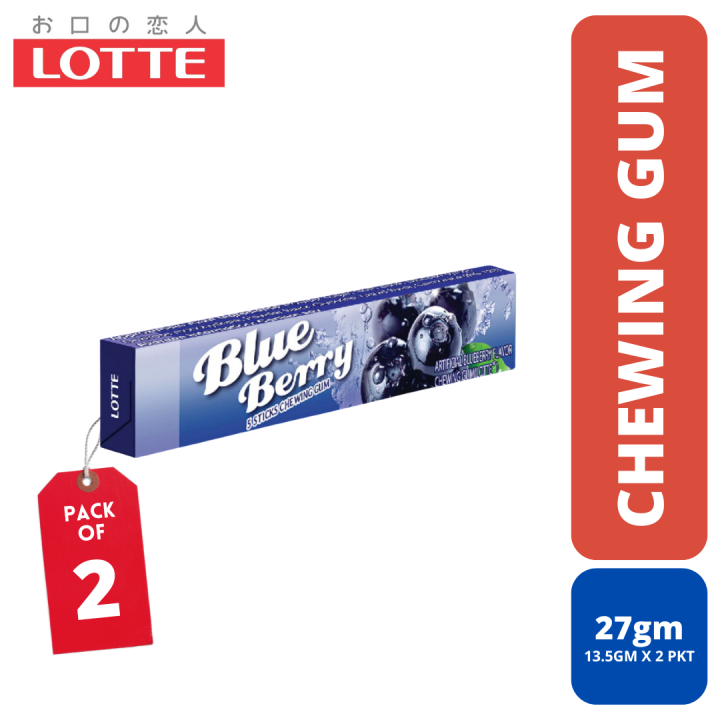LOTTE Stick Gum 5Pc Blueberry Chewing Gum (13.5g) (Multipack) | Daraz ...