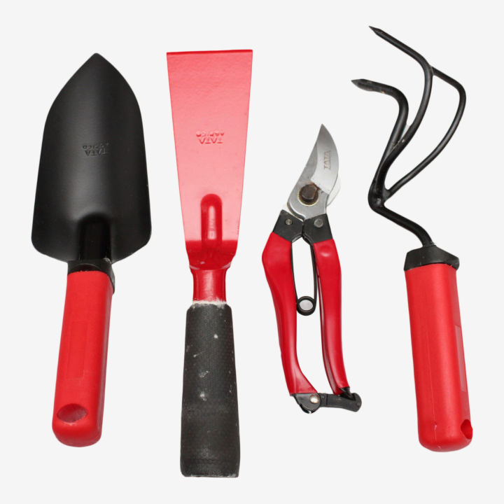 Red/Black Tata Agrico Garden Tools Set Of 4 | Daraz.com.np
