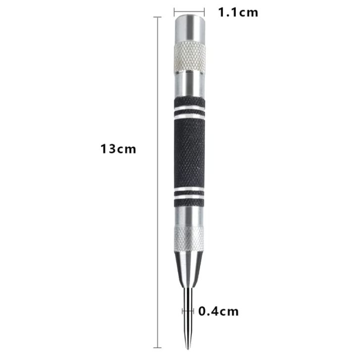 2 Pack Automatic Center Punch 5 Inches Spring Loaded Center Hole Punch ...