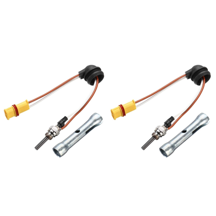2X 12V-24V Diesels Heater with Wrench for Glowpin Glow Pin Plug 1000 ...