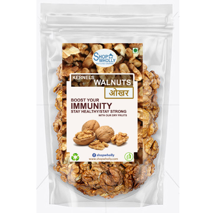 ShopWholly Premium Walnuts (Akhrot Gudi) – 100% Natural, Shelled Walnut Kernels for Brain Health ...