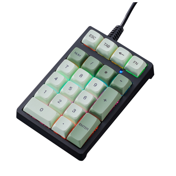 21 Key Wired Mechanical Numeric Keypad with RGB Lights Blue Switch ...