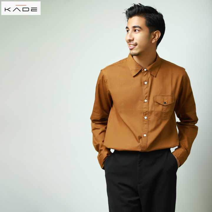 KADE Brown Classic Cotton Shirt For Men | Daraz.com.np