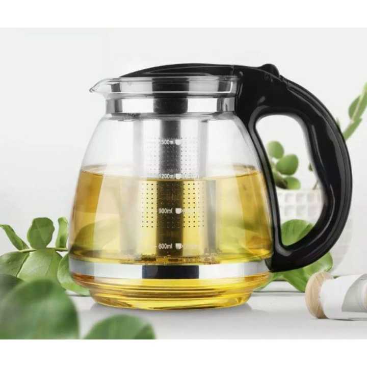 Green Tea Pot And Heat Resistant Glass 900Ml | Daraz.com.np