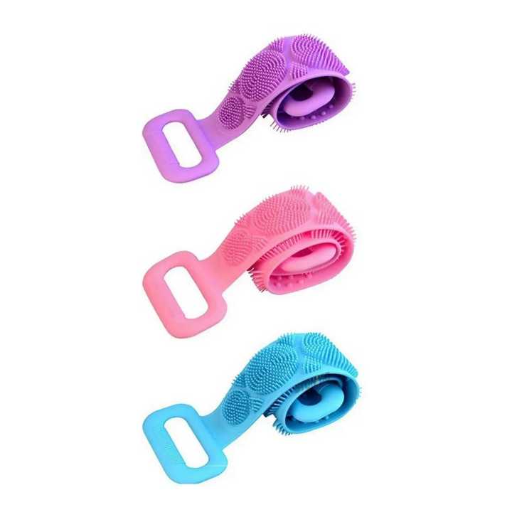1Pcs Body Wash Silicone Body Scrubber Belt Double Side Shower Belt ...