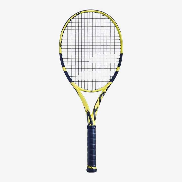 Babolat Yellow/Black Color Pure Aero Team Strung 285G Tennis Racket ...