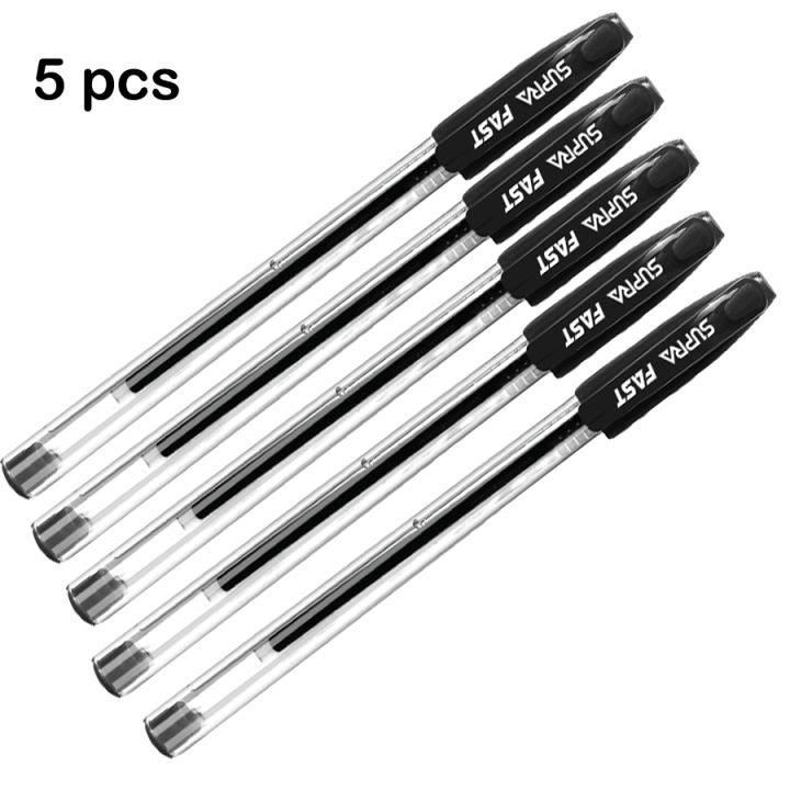 Supra Fast Ball Pen Black Color(5 pcs) | Daraz.com.np