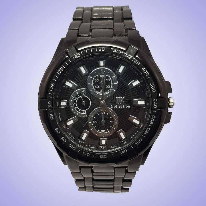 Ik Collection Black Dialed Dual Tone Strap Fashionable Designed Analog ...