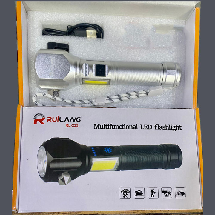 Ruilang Multifunctional High Power Telescopic Rechargeable Torch With ...