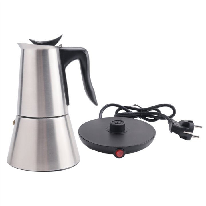 ARELENE Electric Stove Espresso Maker Moka Pot 6 Cups Percolator Coffee ...