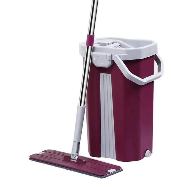 Professional Home Cleaning System Squeeze Flat Floor Mop and Bucket ...