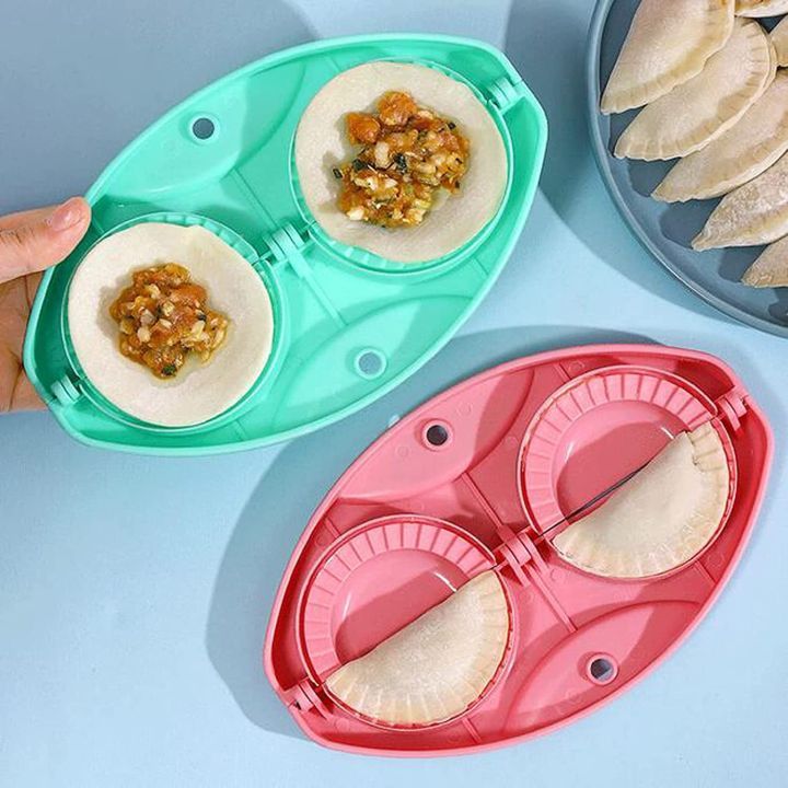 2 In 1 Plastic Dough Press Mold Handmade Dumpling Momo Maker Tool ...