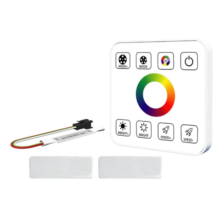 LED Strip Light Controller with 8 Key Touch Panel Wireless Controller ...
