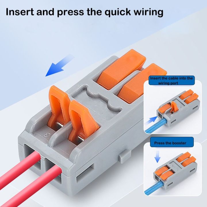 Docking Mini Quick Terminal Block Universal Compact Wire Connector Push-in Terminal Blocks ...