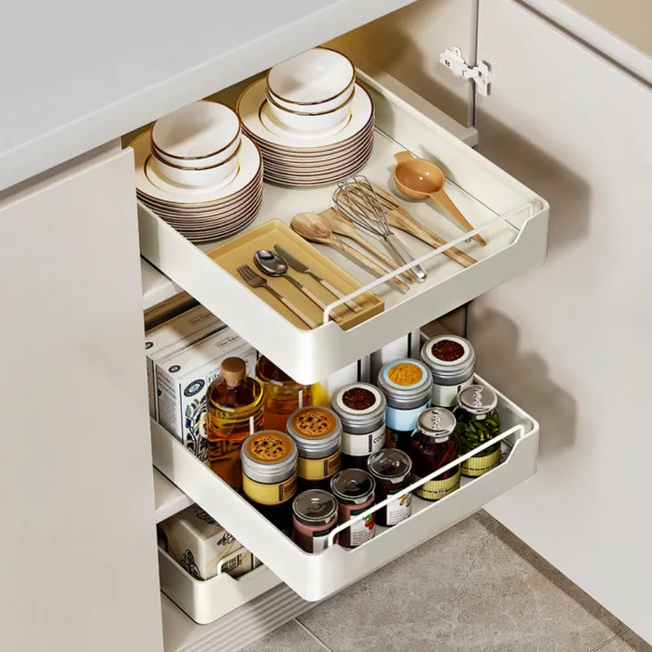 High Quality Pull-out Kitchen Storage Rack Easy Installation with Slide ...