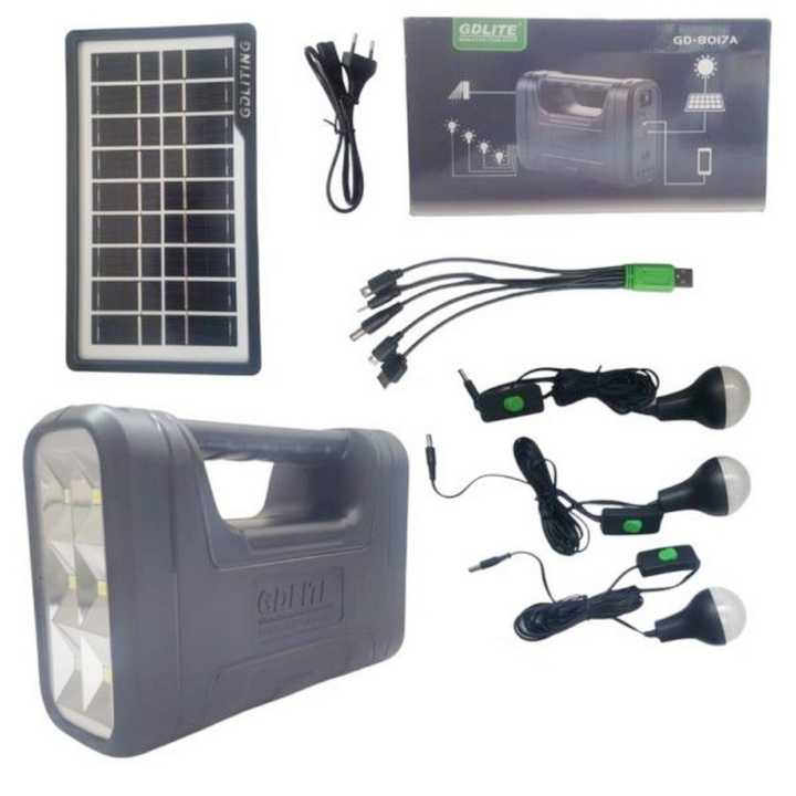 GDLITE Solar Lighting Kit Inverter Light With Solar Charging System ...