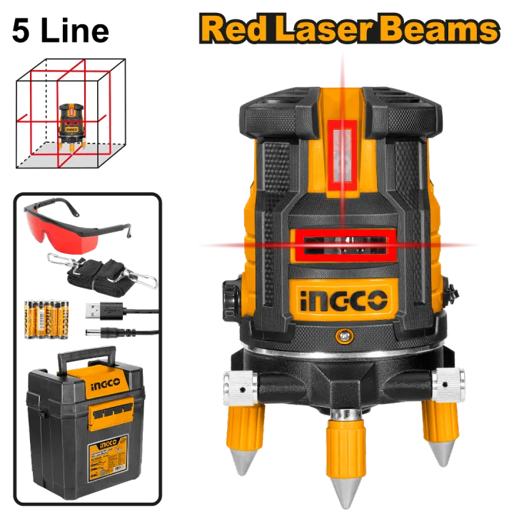 INGCO New Working Range: 0~30 m Self-leveling line laser(Red laser ...