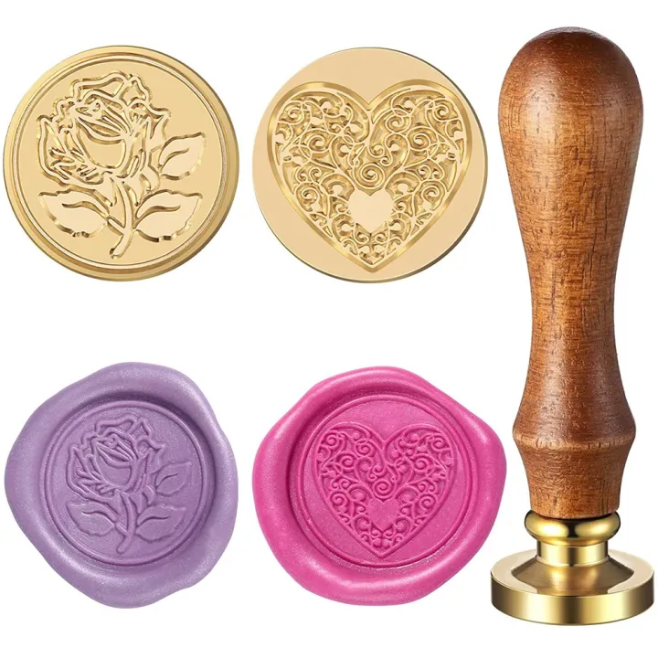 Wax Seal Stamp Set,for Wedding Invitation Valentine's Day Arts Craft ...