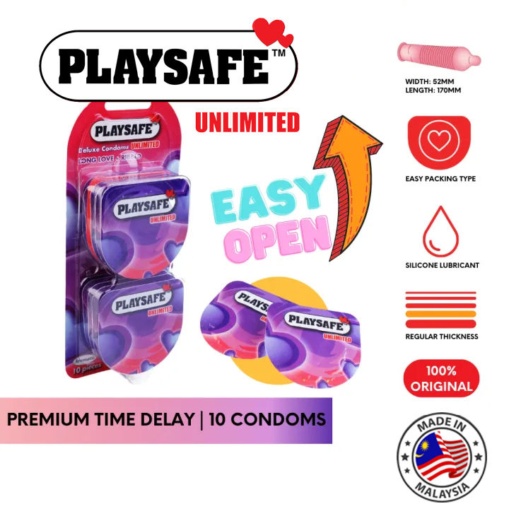 Playsafe Unlimited Condom For Long Pleasure 10 Pcs | Daraz.com.np