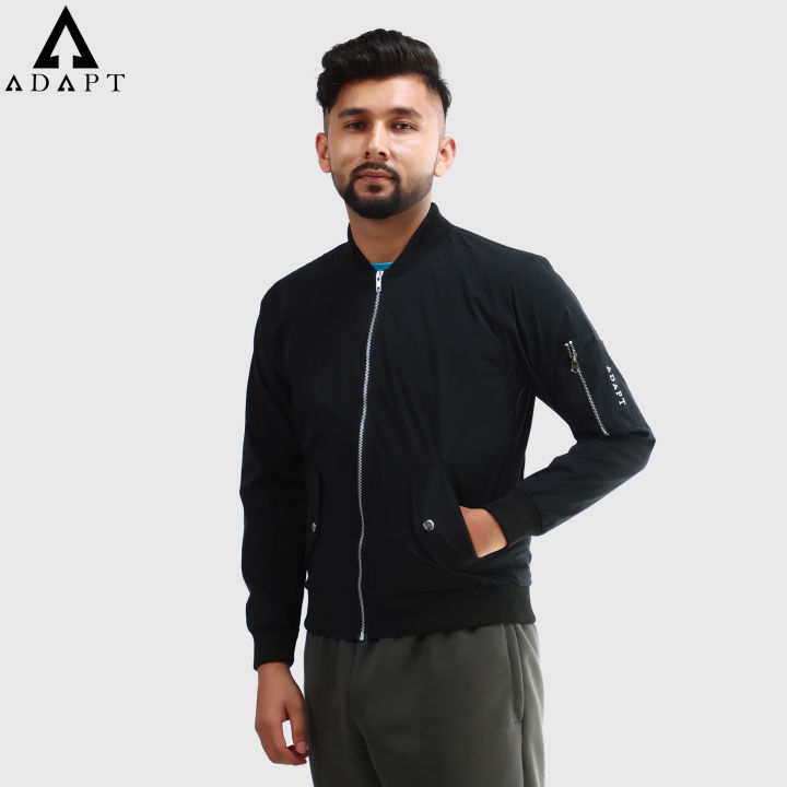Adapt Nepal Black Multi-Flight Bomber Jacket For Men | Daraz.com.np