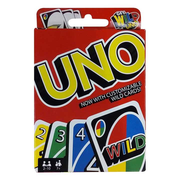 Mattel Uno Card Game with Customizable Wild Cards - Multicolor Carton ...