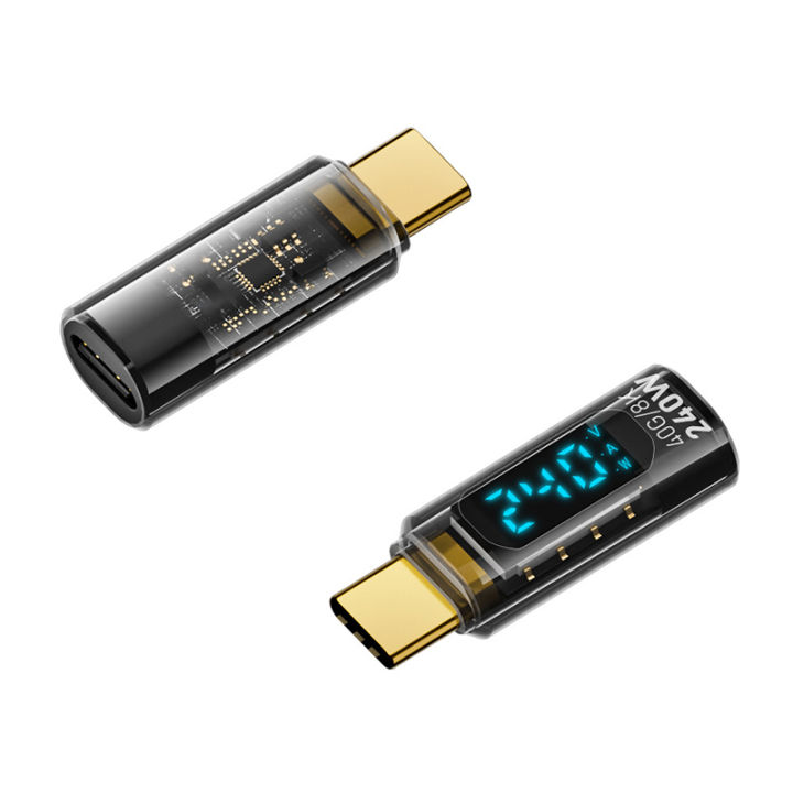 Transparent LED Display PD240W USB4.0 40Gbps Type C To C OTG Adapter 8K@60Hz 5A Fast Charging ...