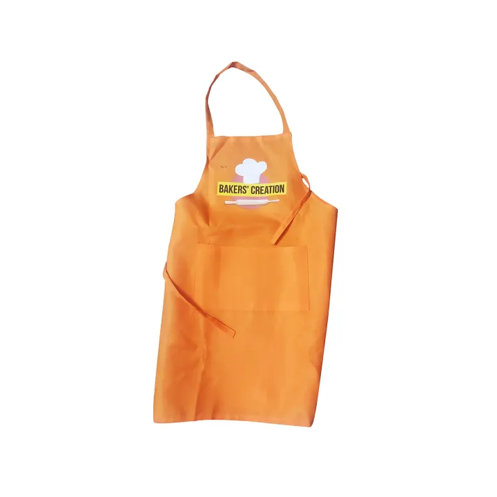 Bakers' Creation Apron Orange Color (Cooking and Baking Apron) | Daraz ...