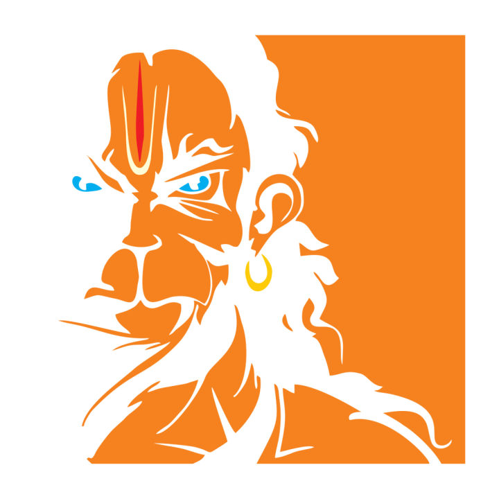 Hanuman Bajrang Bali Modern Art Self Adhesive Wall Decal Sticker 61 cm ...