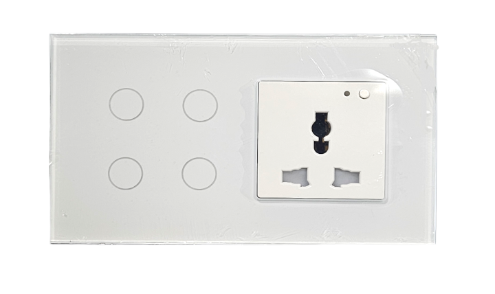 Smart Switch 4 gang with power socket | Daraz.com.np