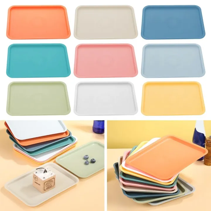 Nordic Rectangular Pallet Plastic Multiple Colors Food Bread Pan ...