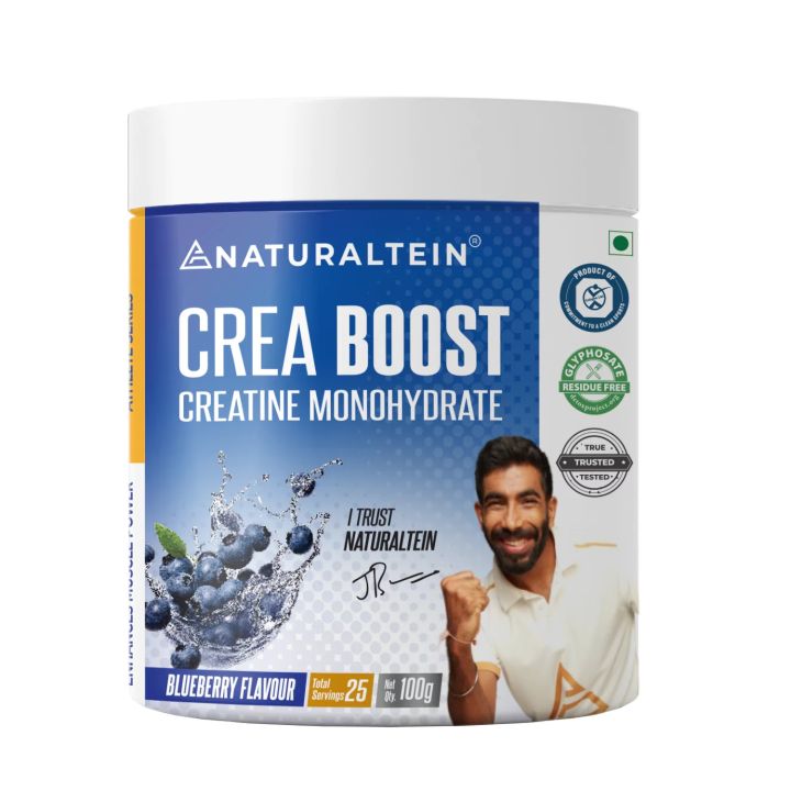 Naturaltein Creatine Monohydrate 3000mg- 100g (4g Serving) With ...
