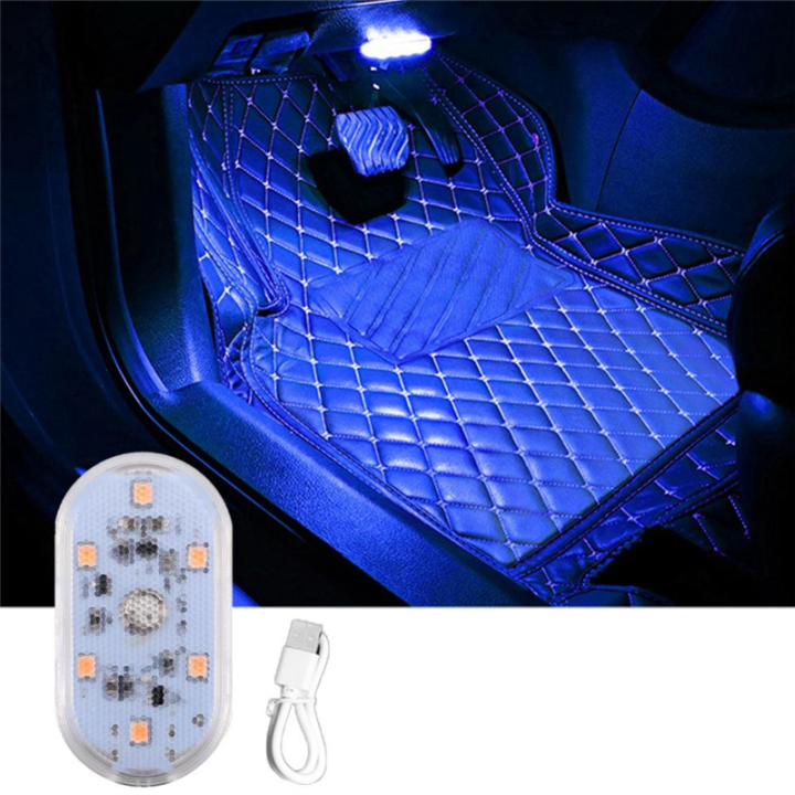 OUMERY 6LED Car Touch Lights Rechargeable Car Interior Dome Light Roof ...