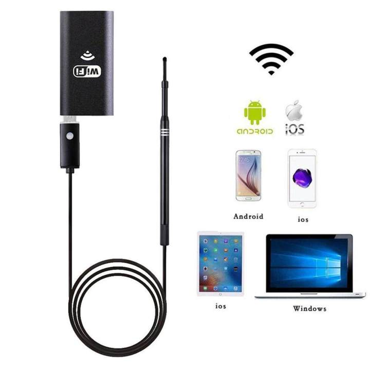 WiFi Endoscope Wireless USB Camera 5.5MM Lens Visual Ear Otoscope ...