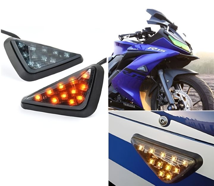 Turn Signal Indicators for Yamaha R15 V3 (Black) | Daraz.com.np