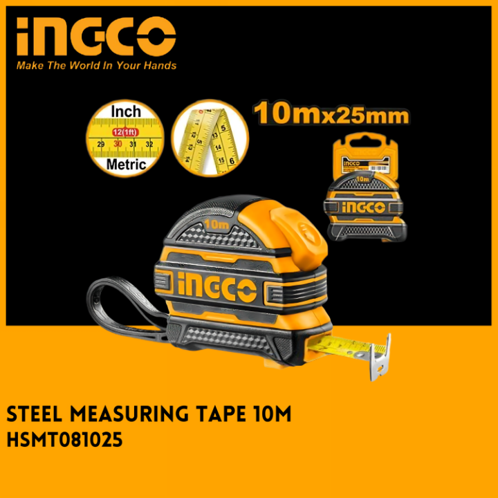 Ingco Steel Measuring Tape 10m HSMT081025 | Daraz.com.np